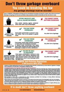 Poster, Don't throw garbage overboard | Marine Equipment and Services ...