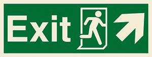 Exit, running man symbol, arrow diagonally up right | Marine Equipment ...